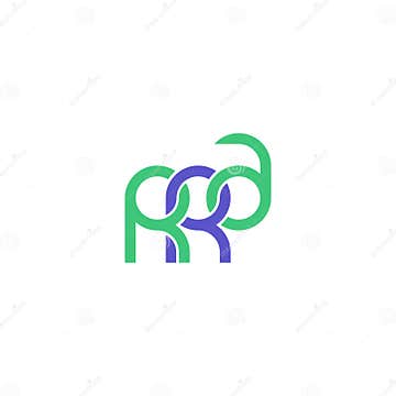 Linked Letters RRA Monogram Logo Design Stock Vector - Illustration of ...
