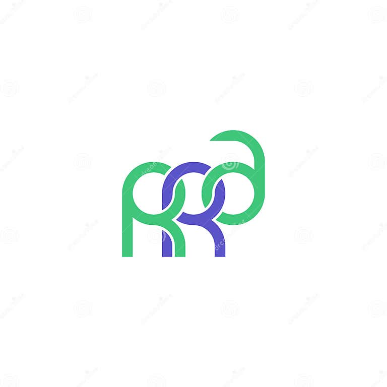 Linked Letters RRA Monogram Logo Design Stock Vector - Illustration of ...