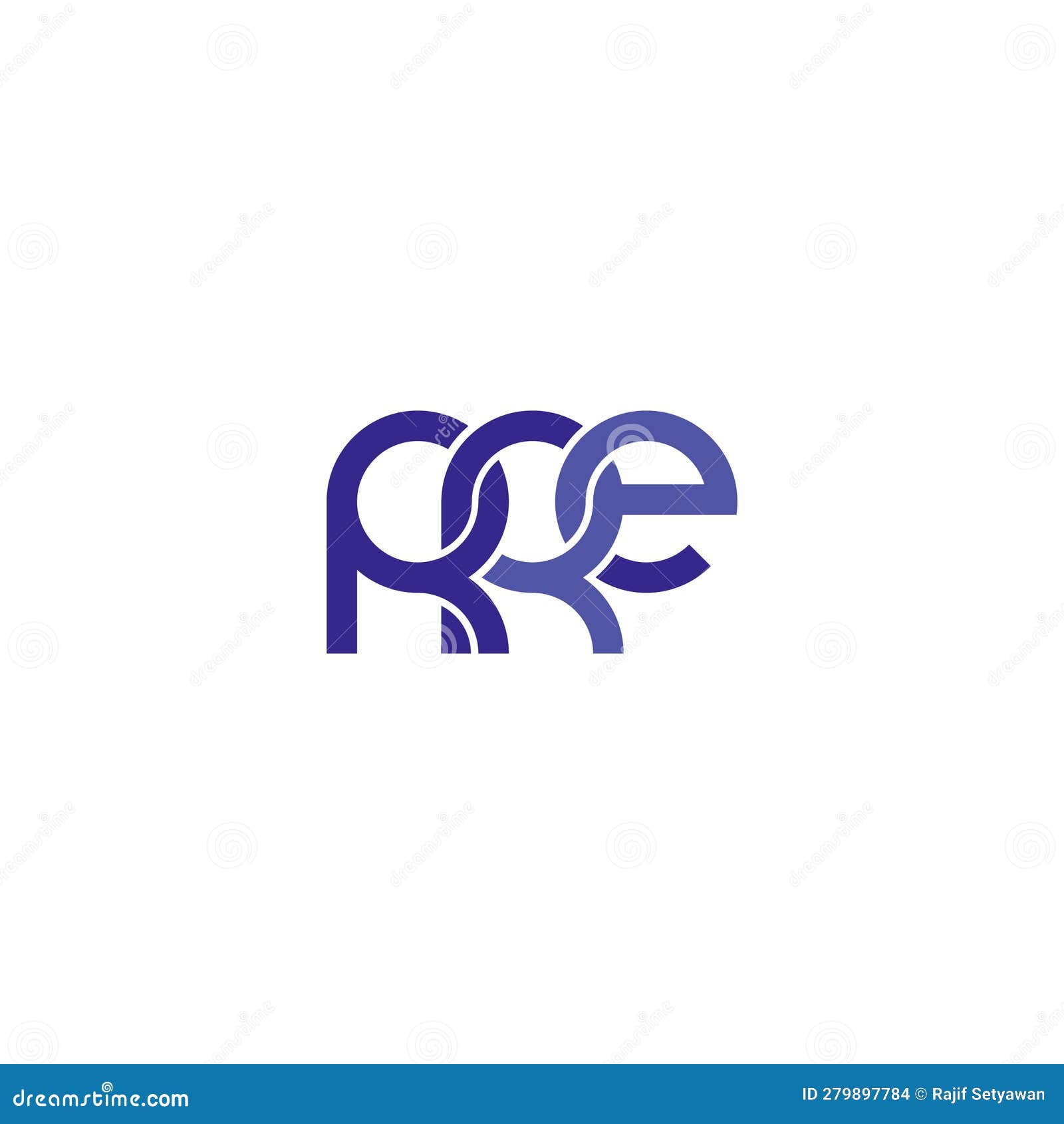 Linked Letters RRE Monogram Logo Design Stock Vector - Illustration of ...