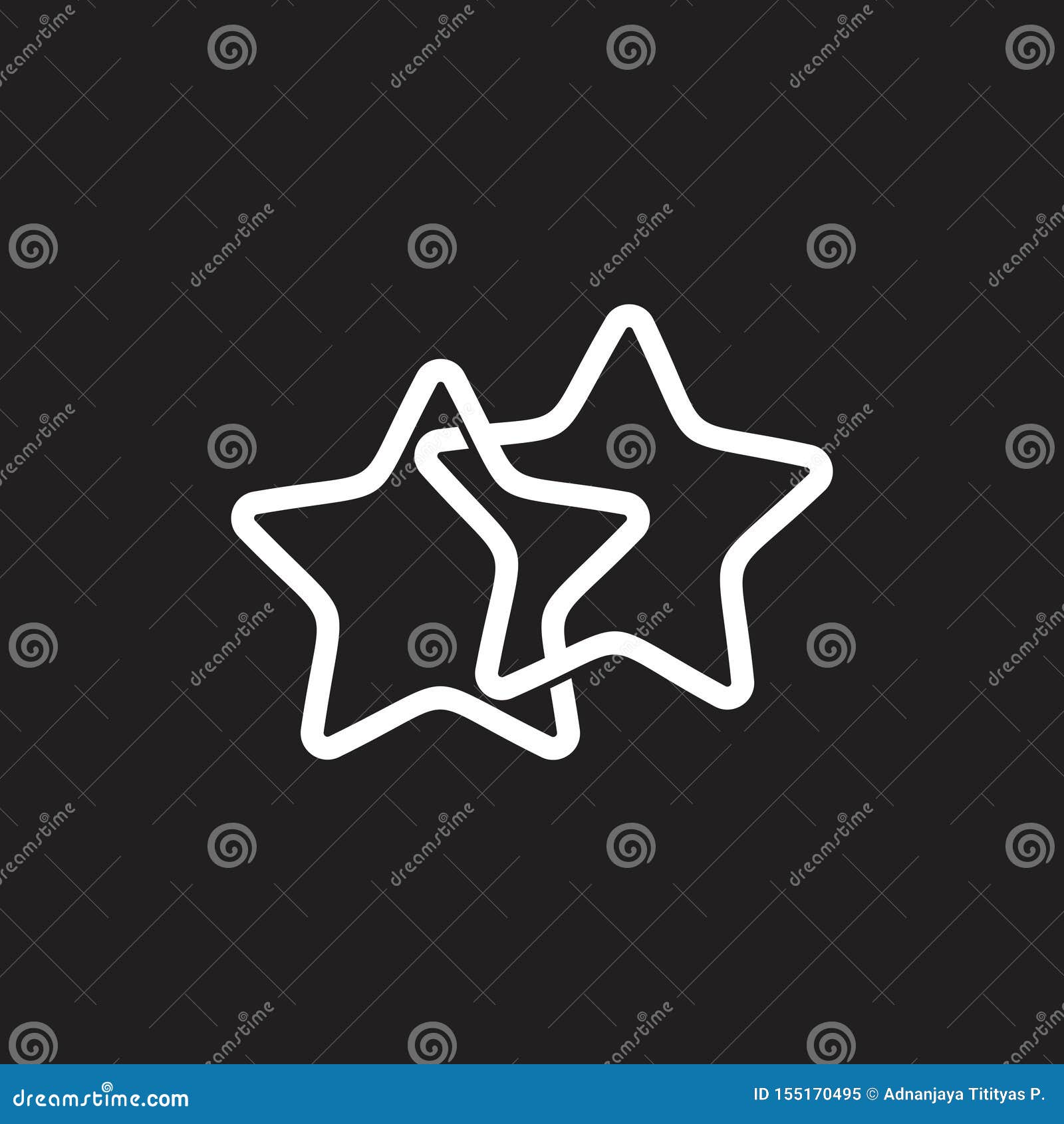 Linked Line Geometric Two Star Symbol Logo Vector Stock Vector ...