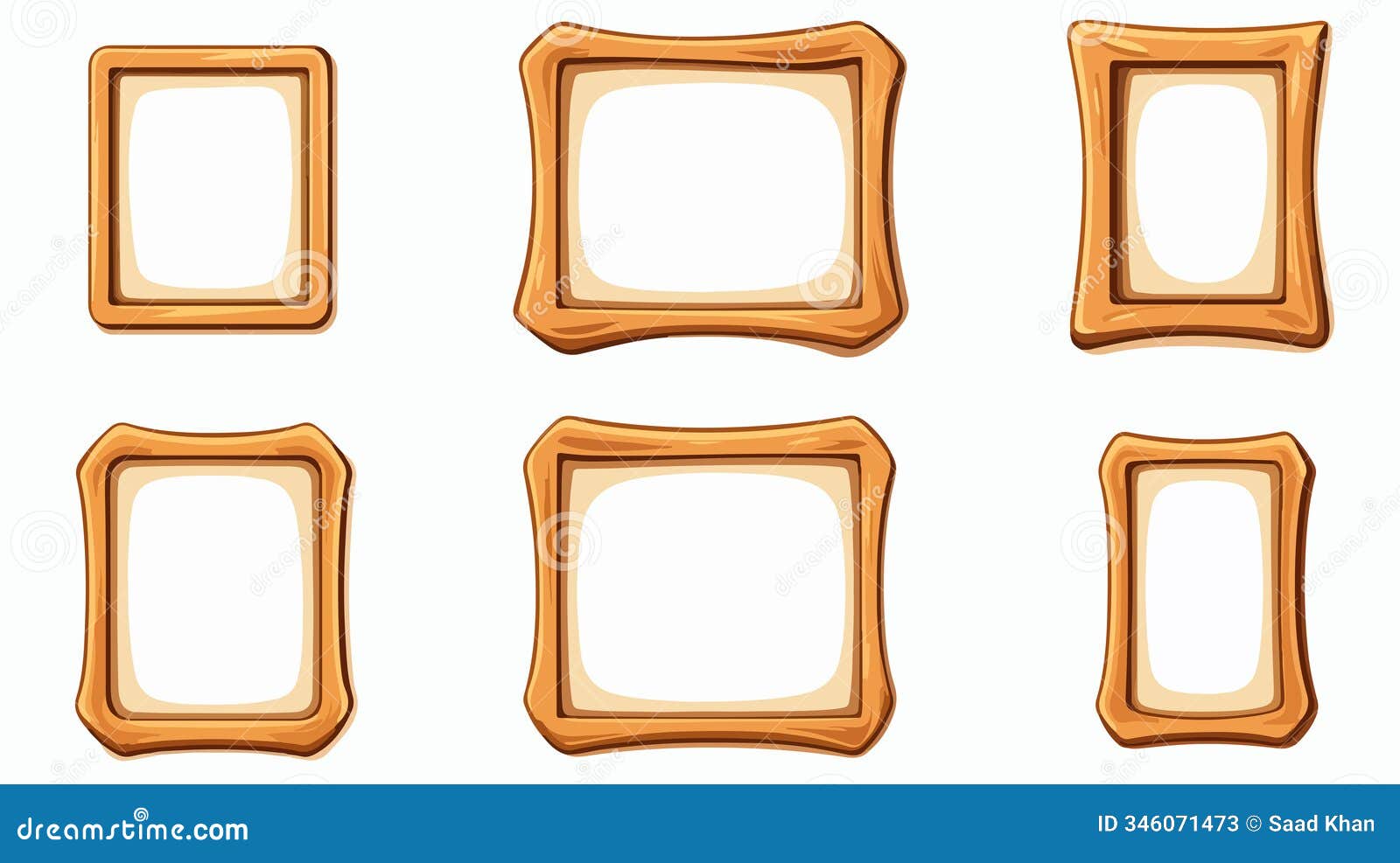Linked Nested Frames Vector Symbol Cartoon Stock Illustration ...