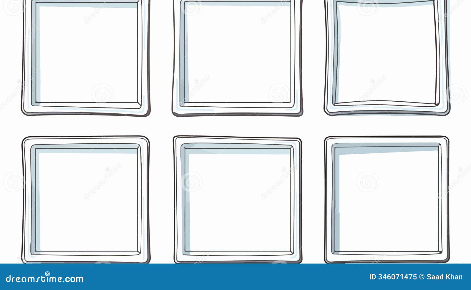 Linked Nested Frames Vector Symbol Cartoon Stock Illustration ...