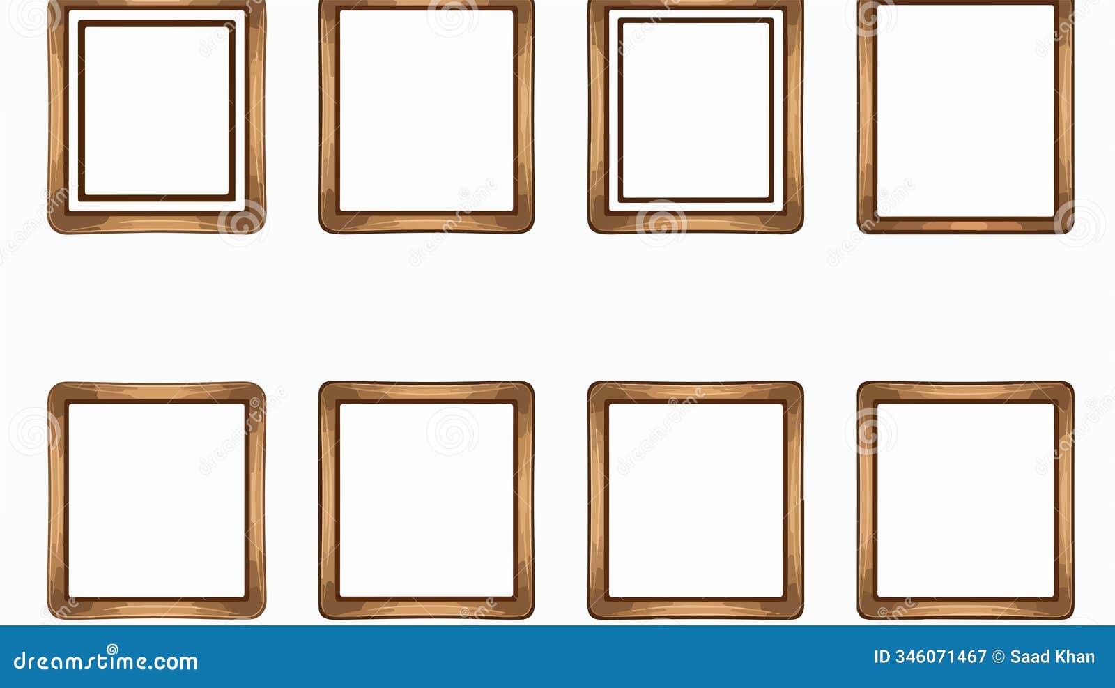 Linked Nested Frames Vector Symbol Cartoon Stock Illustration ...