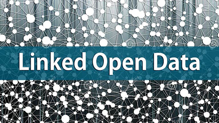 Linked Open Data Concept with Knowledge Graph in the Background Stock ...