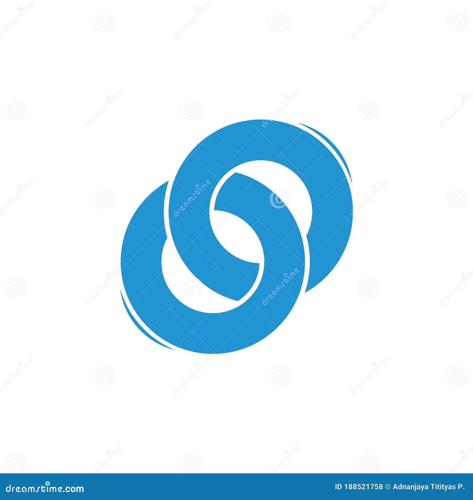 Linked Overlapping Circle Object Logo Vector Stock Vector ...