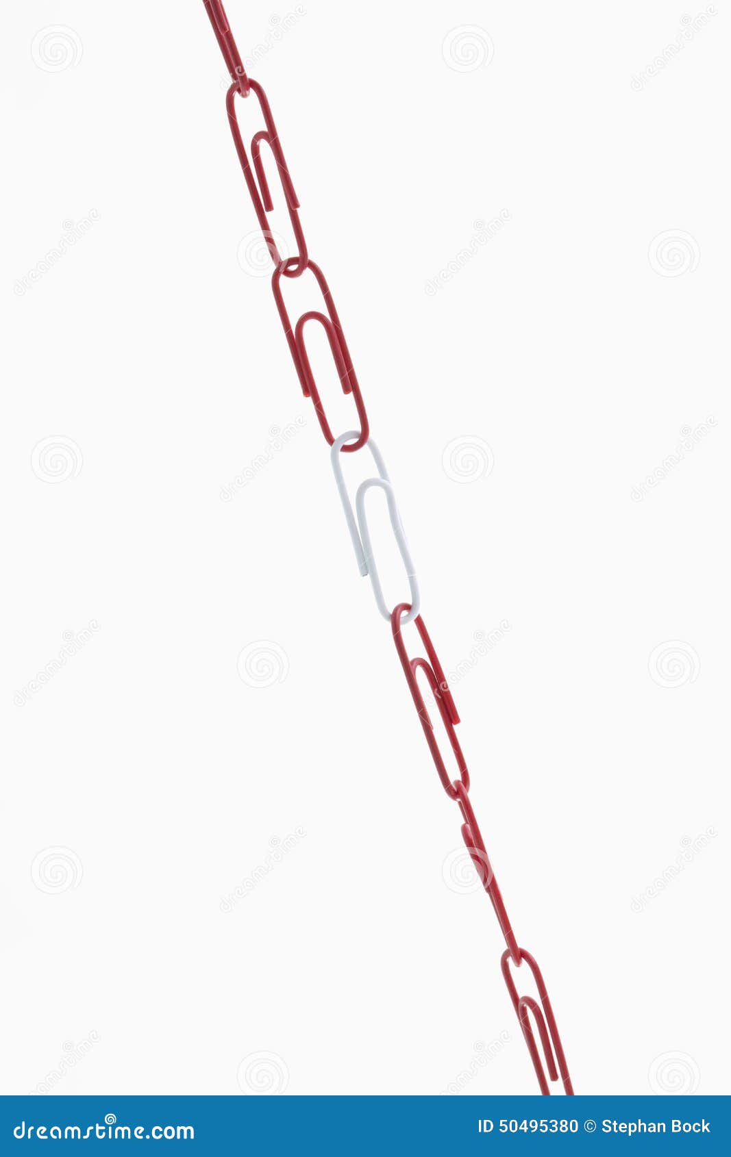 Linked paper clips stock photo. Image of fasten, isolated - 50495380