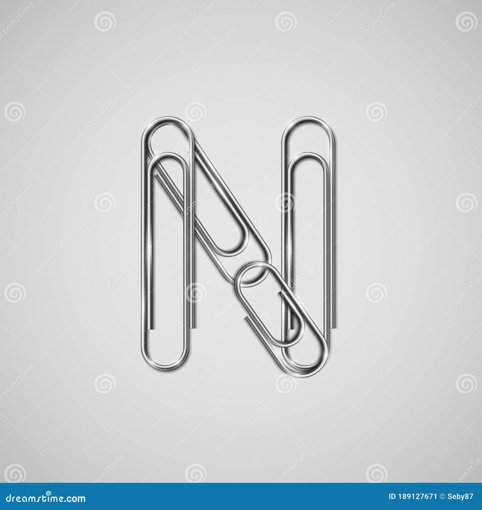 Linked Paperclips Forming a Character, Vector Stock Vector ...