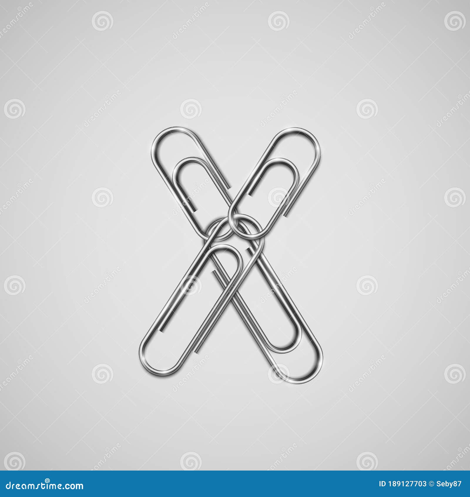 Linked Paperclips Forming a Character, Vector Stock Vector ...