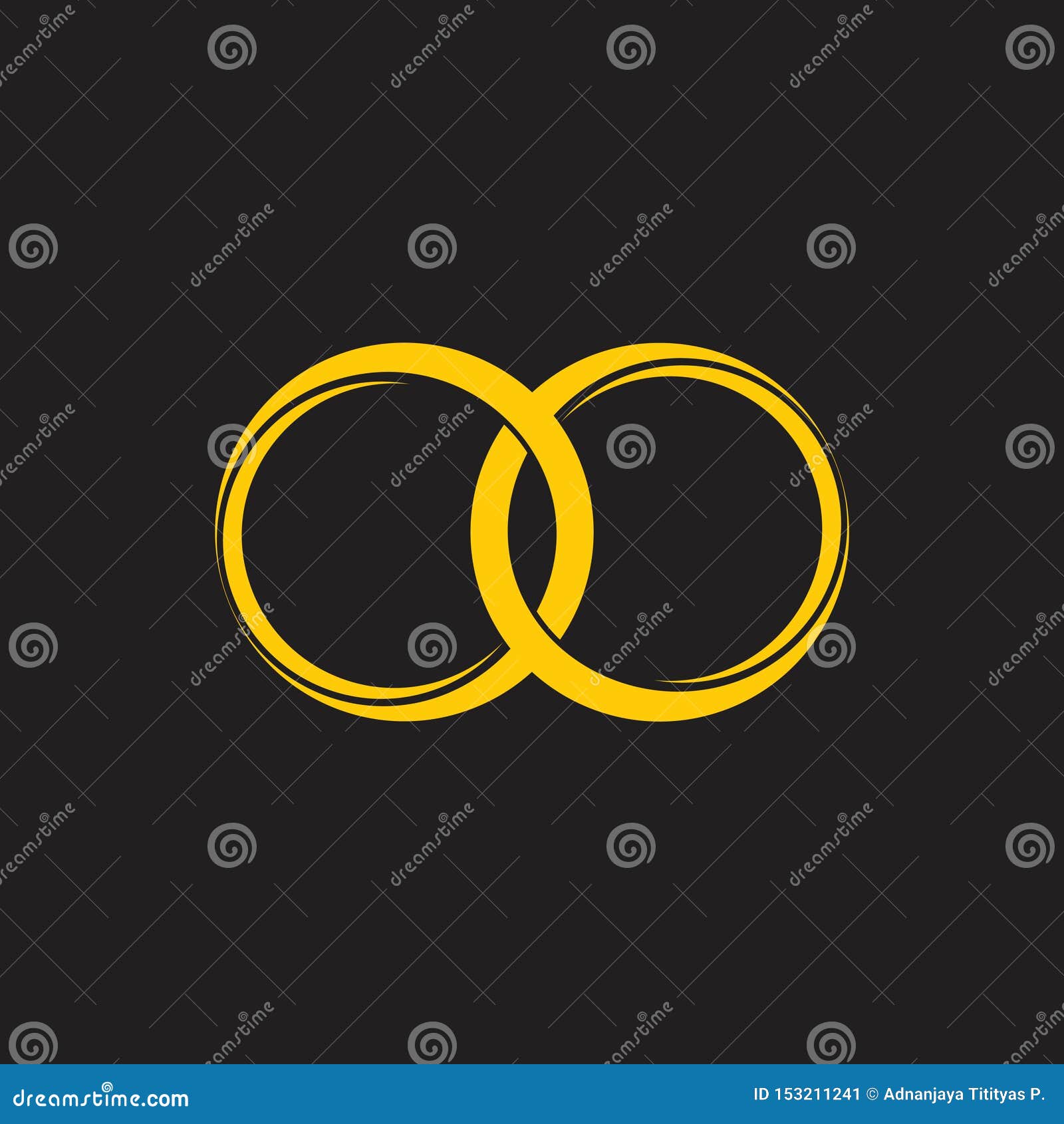 Linked ring 3d logo vector stock vector. Illustration of business ...