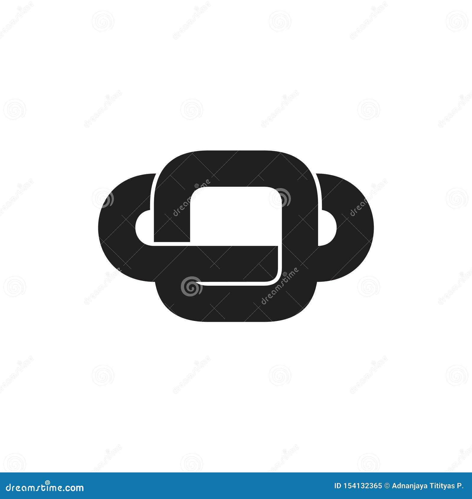 Linked Ring Simple Logo Vector Stock Vector - Illustration of design ...
