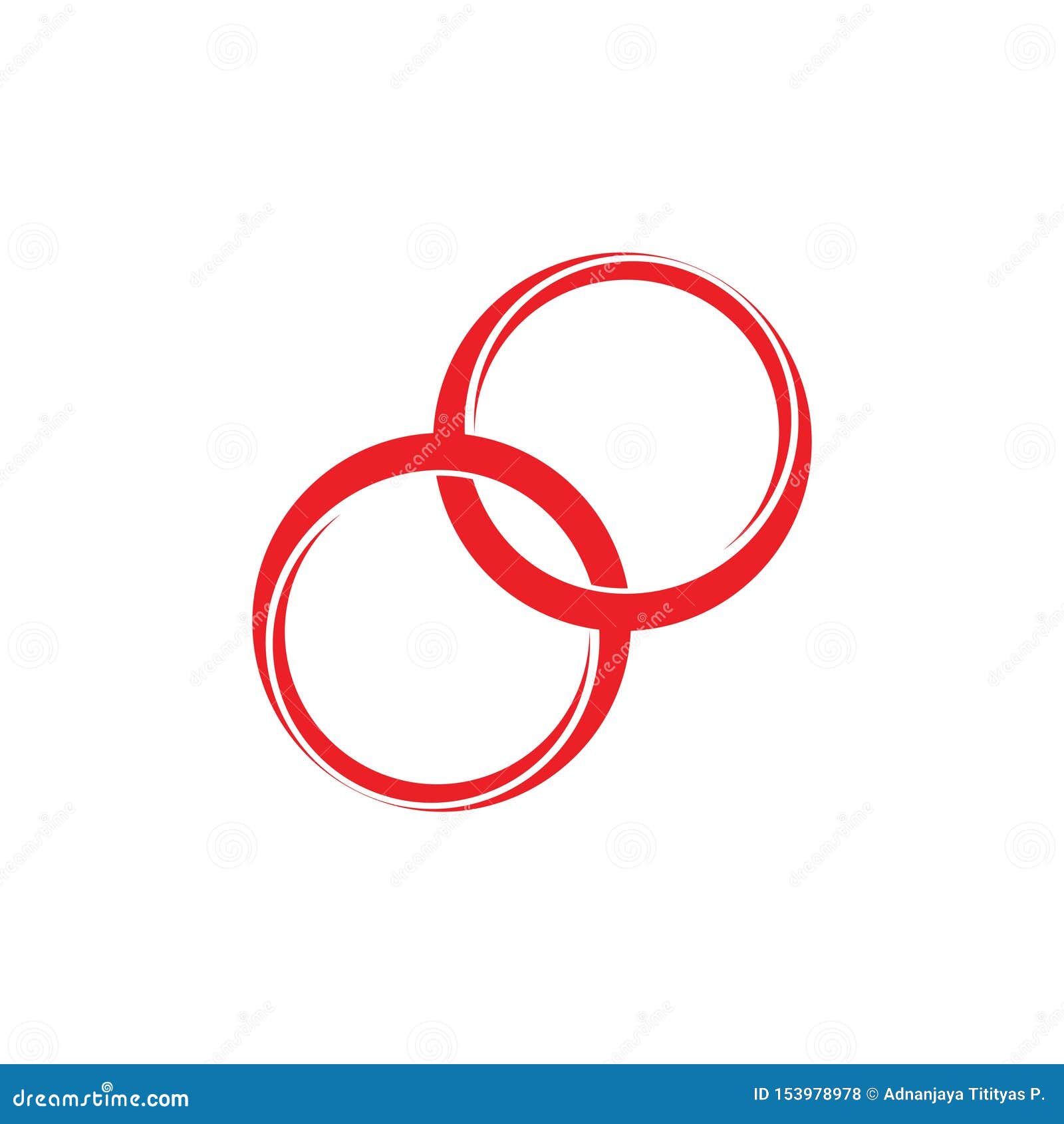 Linked Rings 3d Logo Vector Stock Vector - Illustration of blue ...