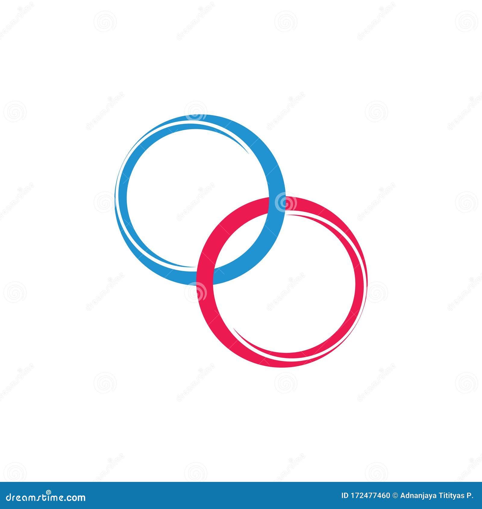 Linked Rings 3d Logo Vector Stock Vector - Illustration of link, cool ...