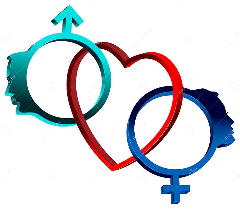 Linked Sex Symbols Stock Vector Illustration Of Connection 75543356