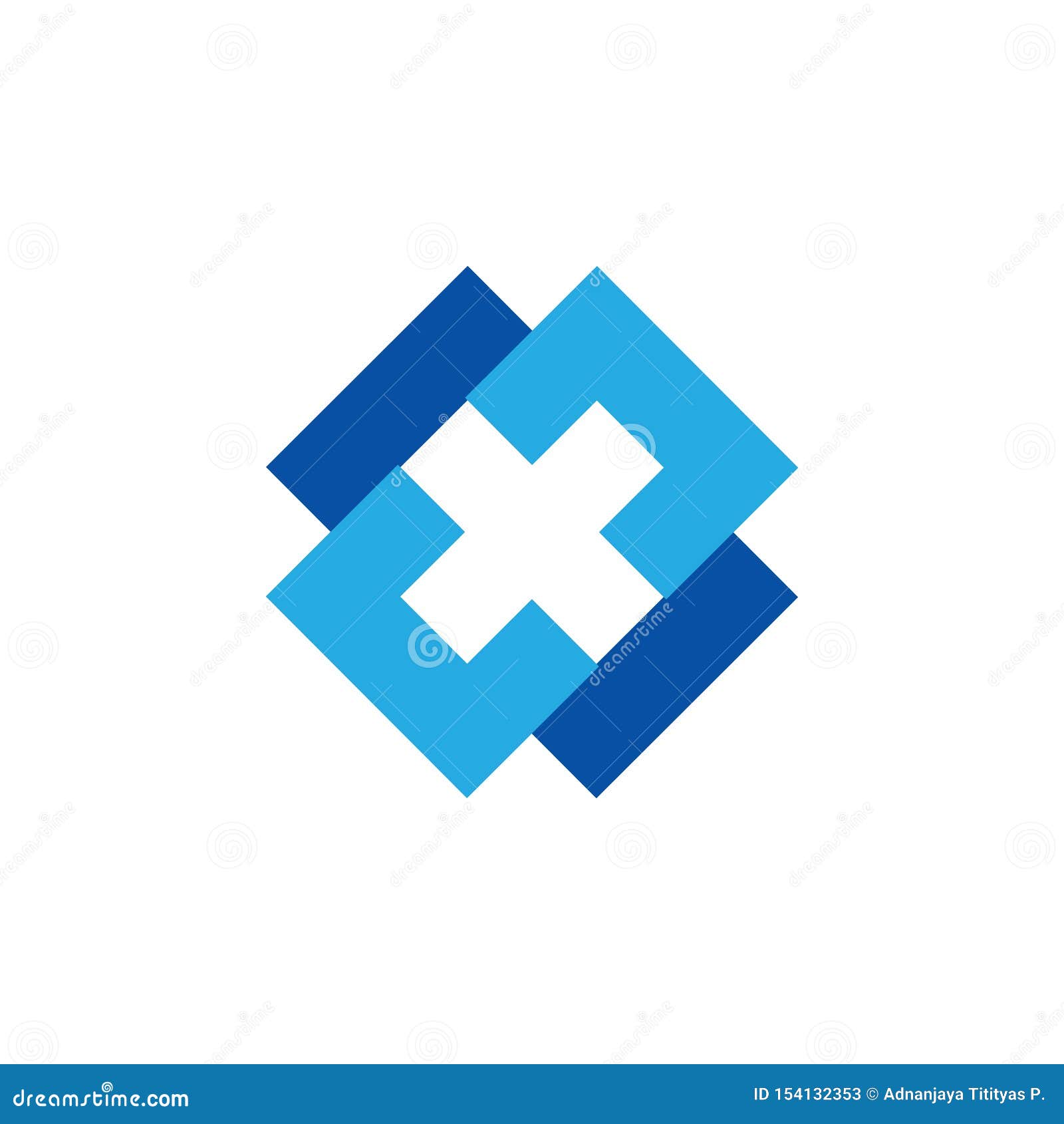 Linked Simple Square Cross X Logo Vector Stock Vector - Illustration of ...