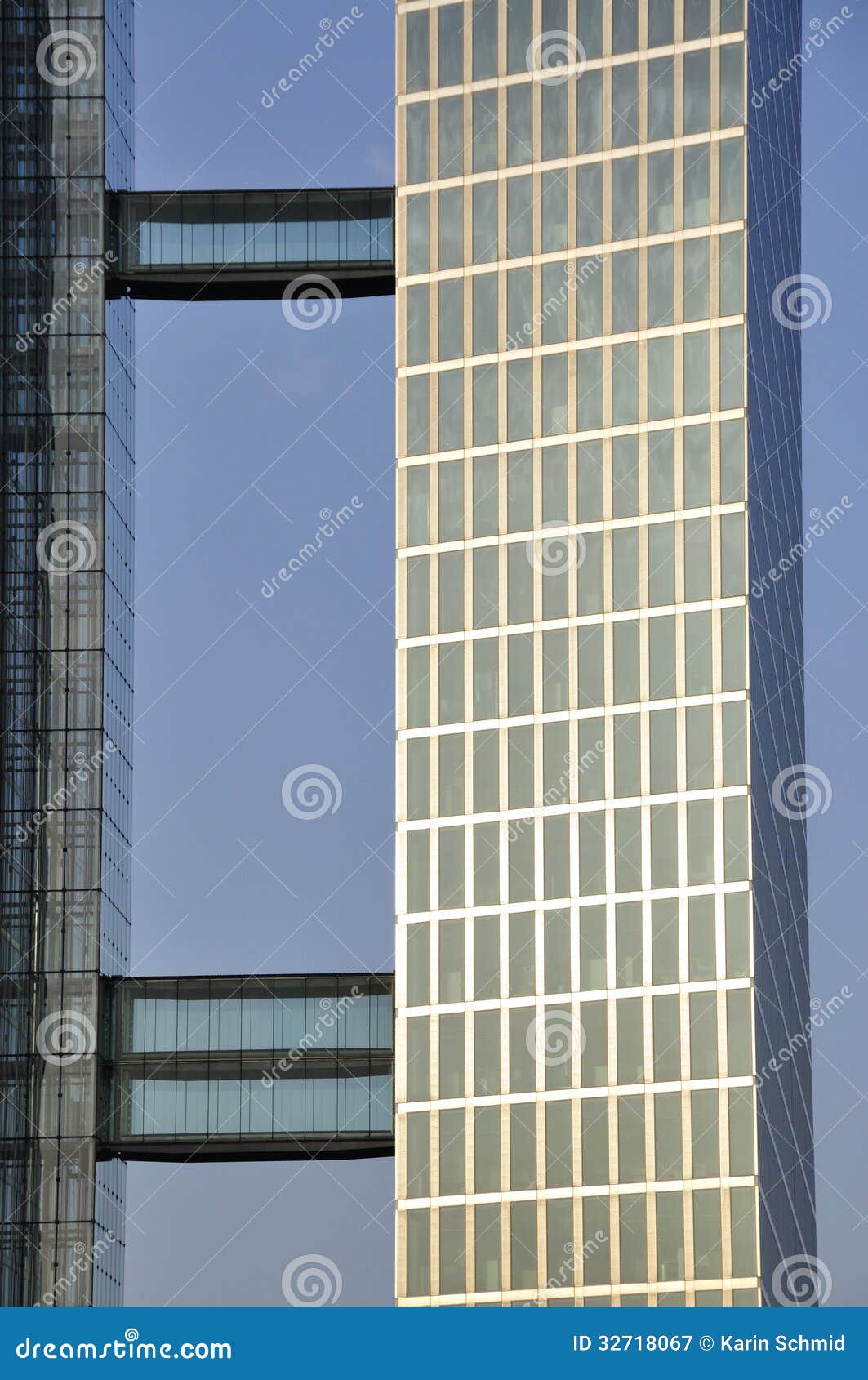 Linked towers stock image. Image of face, industry, bridge - 32718067
