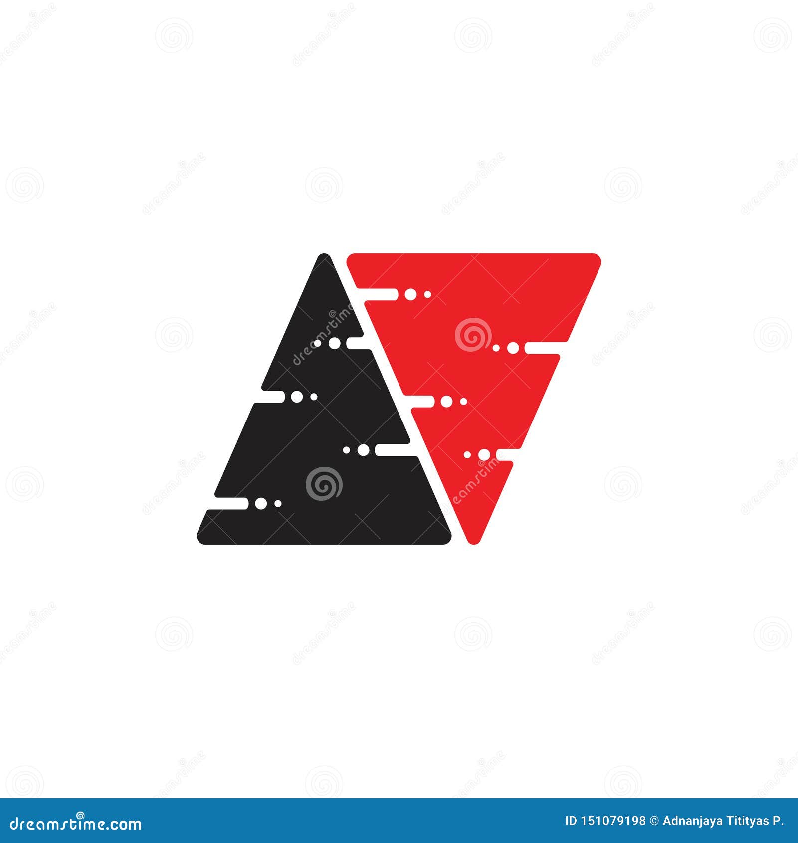 Linked Triangle Trapeze Logo Vector Stock Vector - Illustration of ...