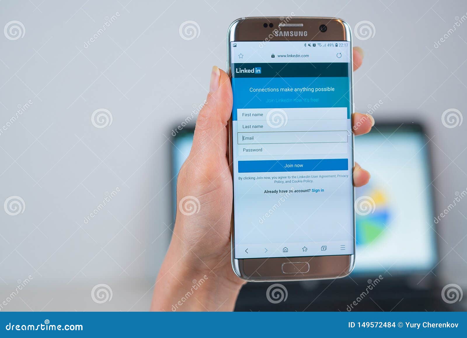 Linked in Web Site Opened on the Mobile Editorial Stock Image - Image ...