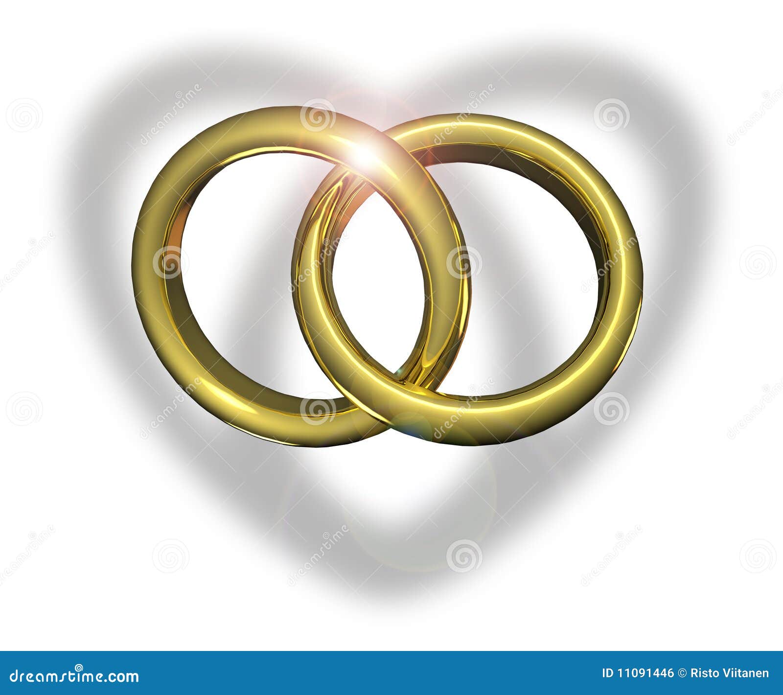 Linked wedding rings stock illustration. Illustration of commitment ...