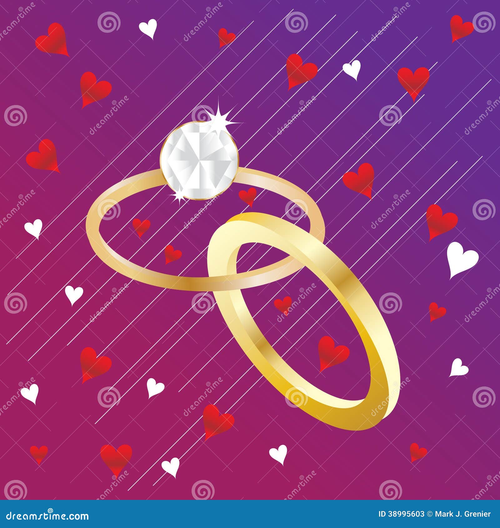 Linked Wedding Rings stock vector. Illustration of marriage - 38995603
