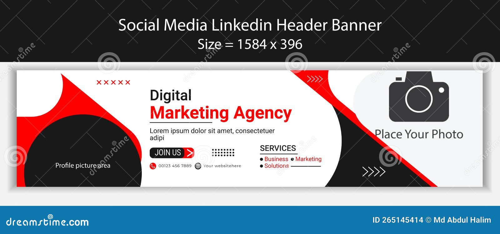 Linkedin Banner Professional Linkedin Cover Photo Background Stock