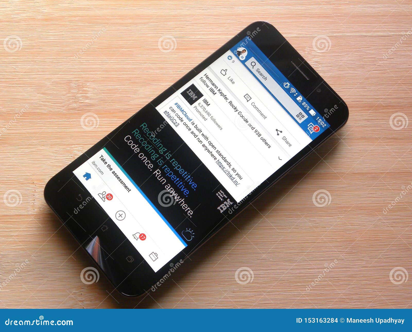 LinkedIn Feed editorial stock image. Image of digital - 153163284