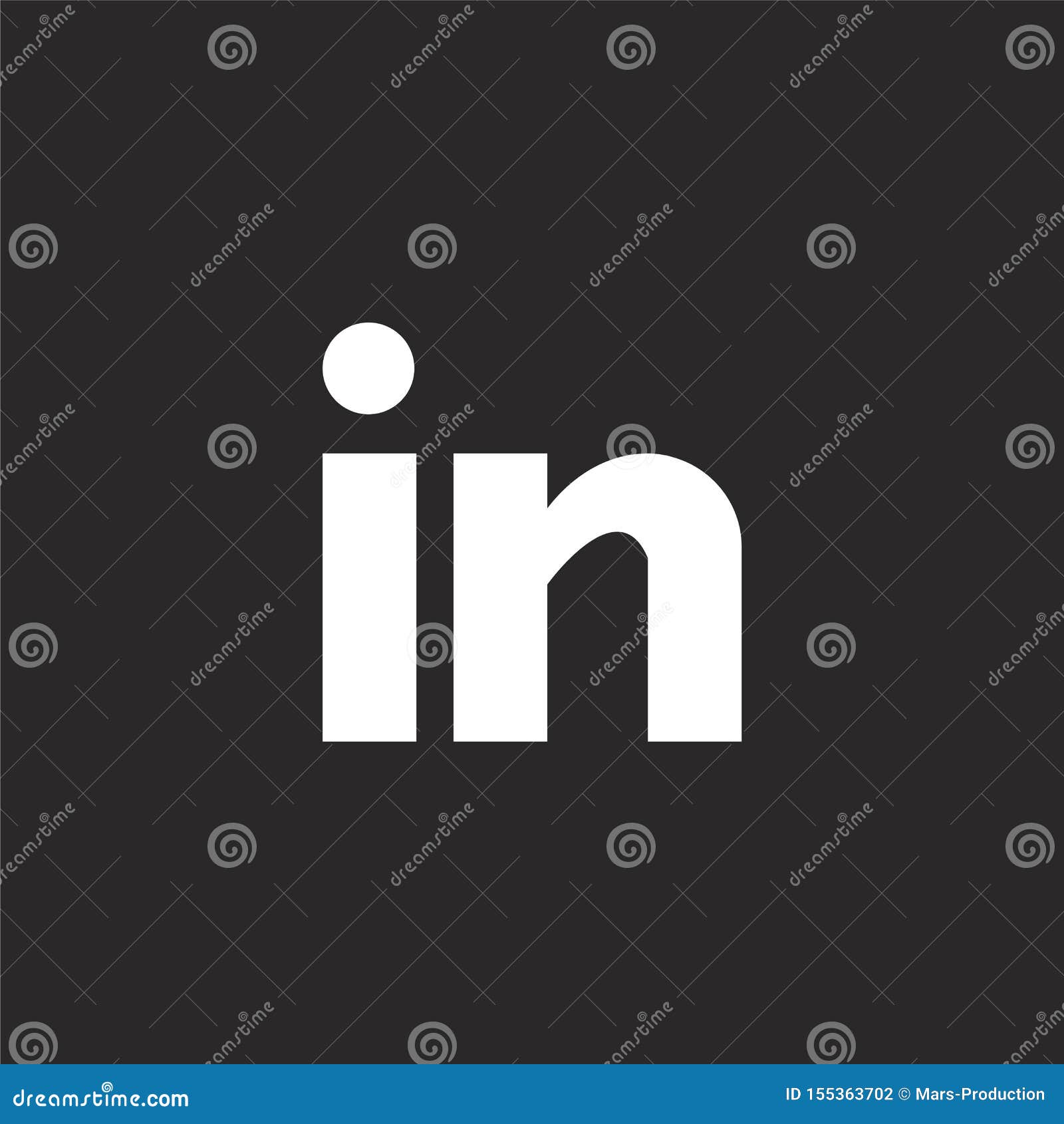 Linkedin Icon. Filled Linkedin Icon for Website Design and Mobile, App ...