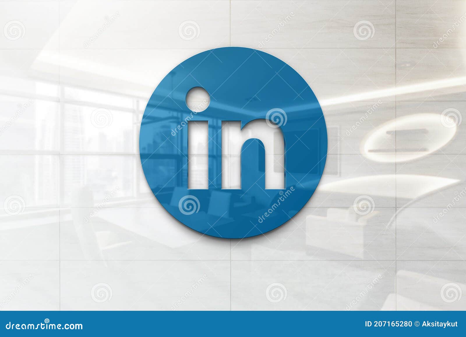 Linkedin Icon on Iphone Realistic Texture Editorial Image ...