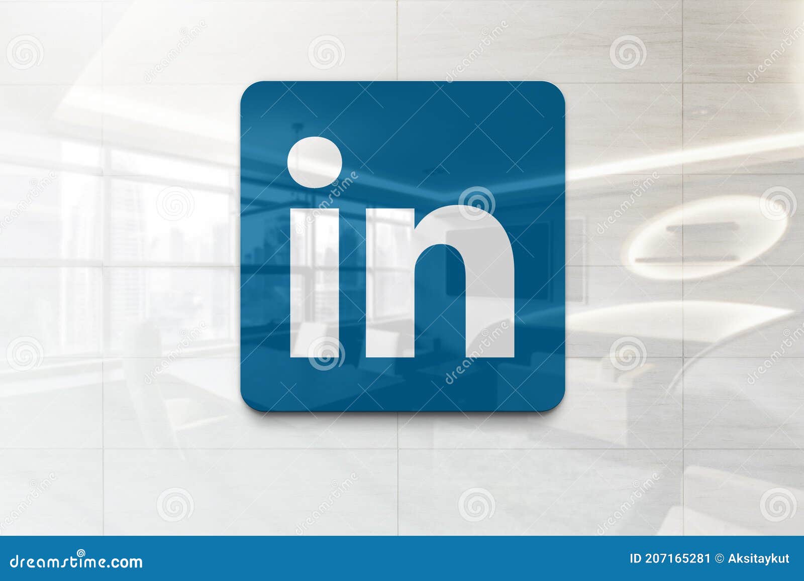 Linkedin Icon 2 on Iphone Realistic Texture Editorial Photo ...