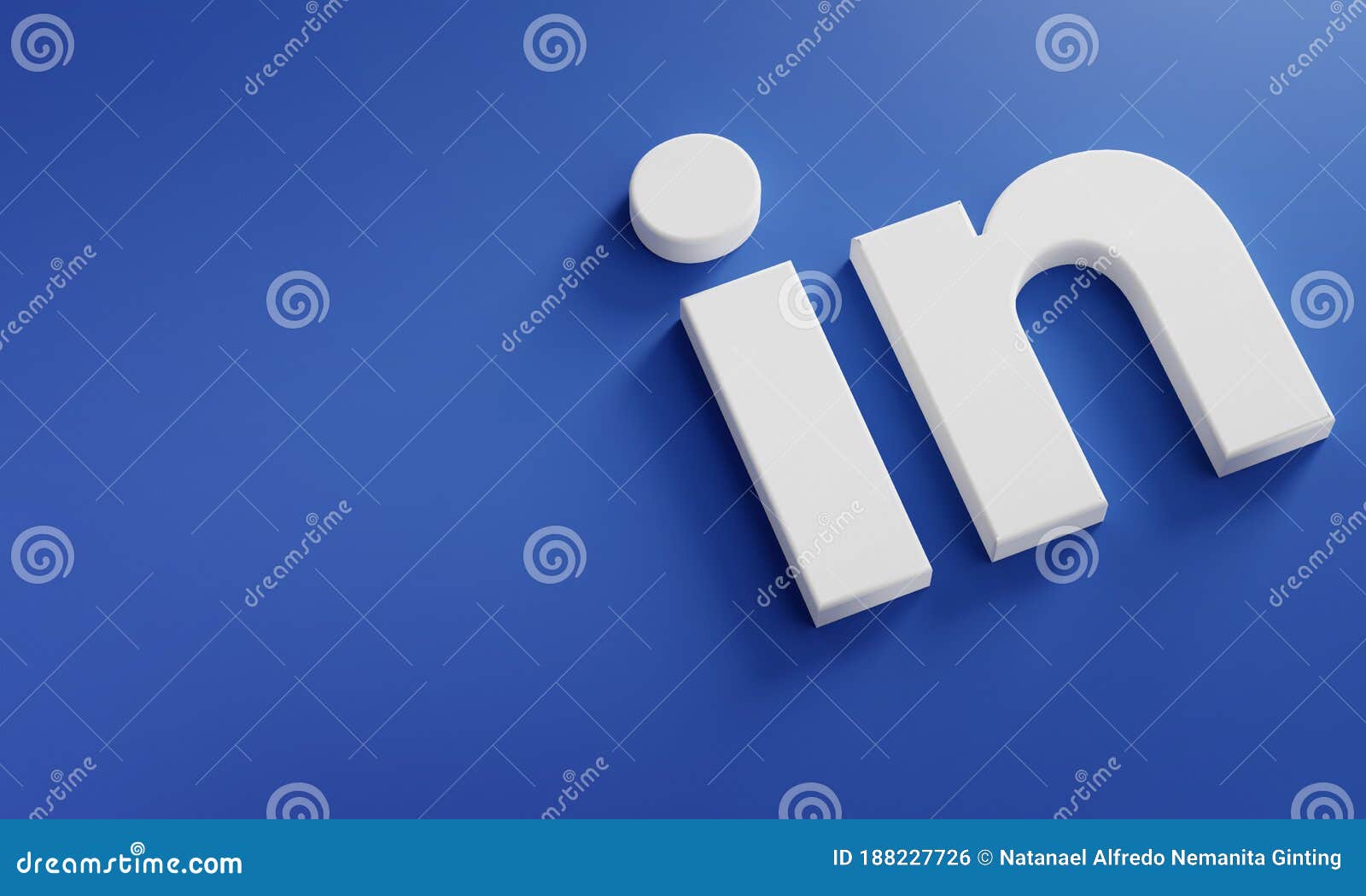 LinkedIn Logo Minimal Simple Design Template. Copy Space 3D Editorial ...