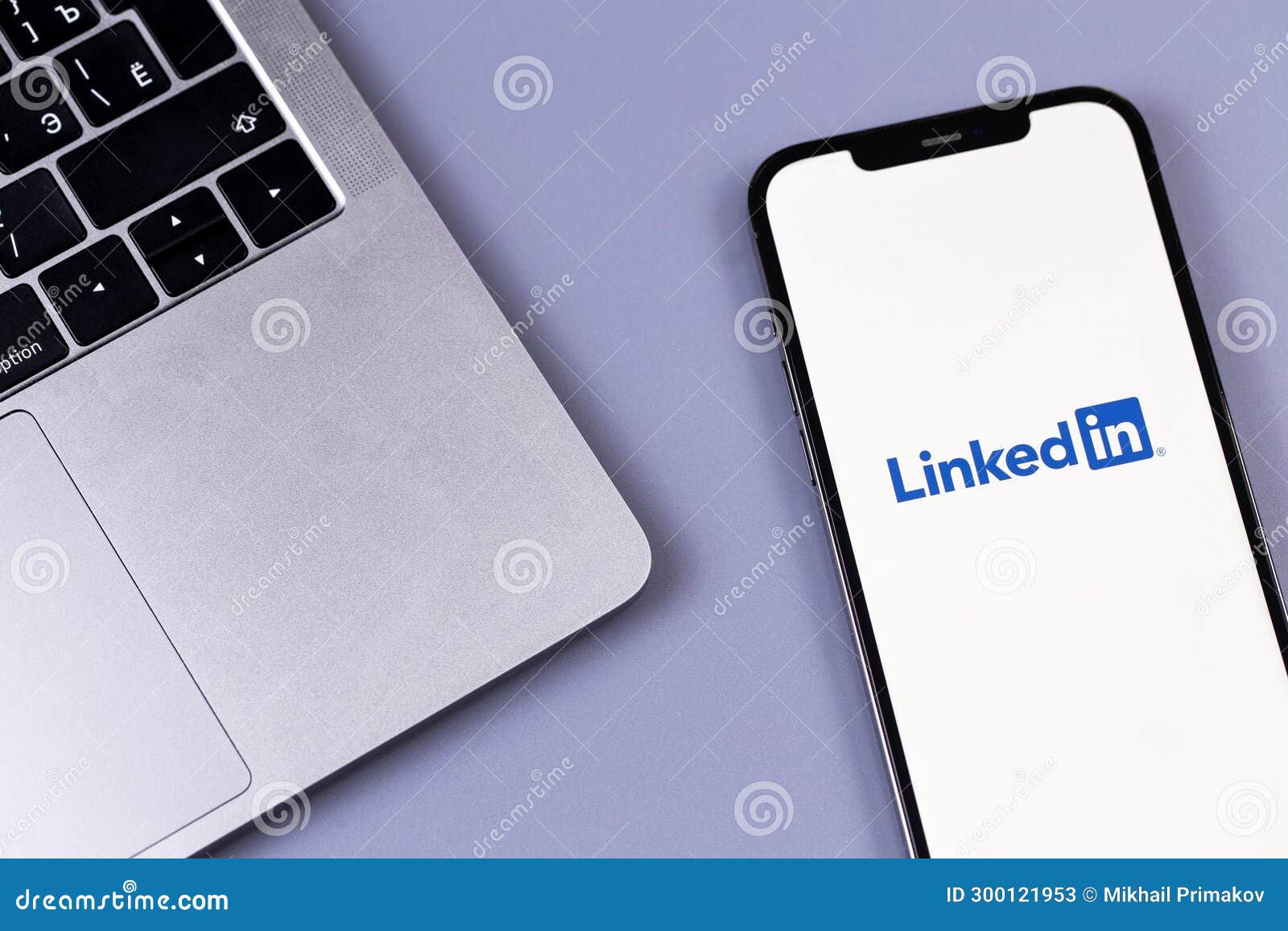 LinkedIn Logo Mobile App on a Screen Smartphone IPhone with Notebook Editorial Stock Photo ...