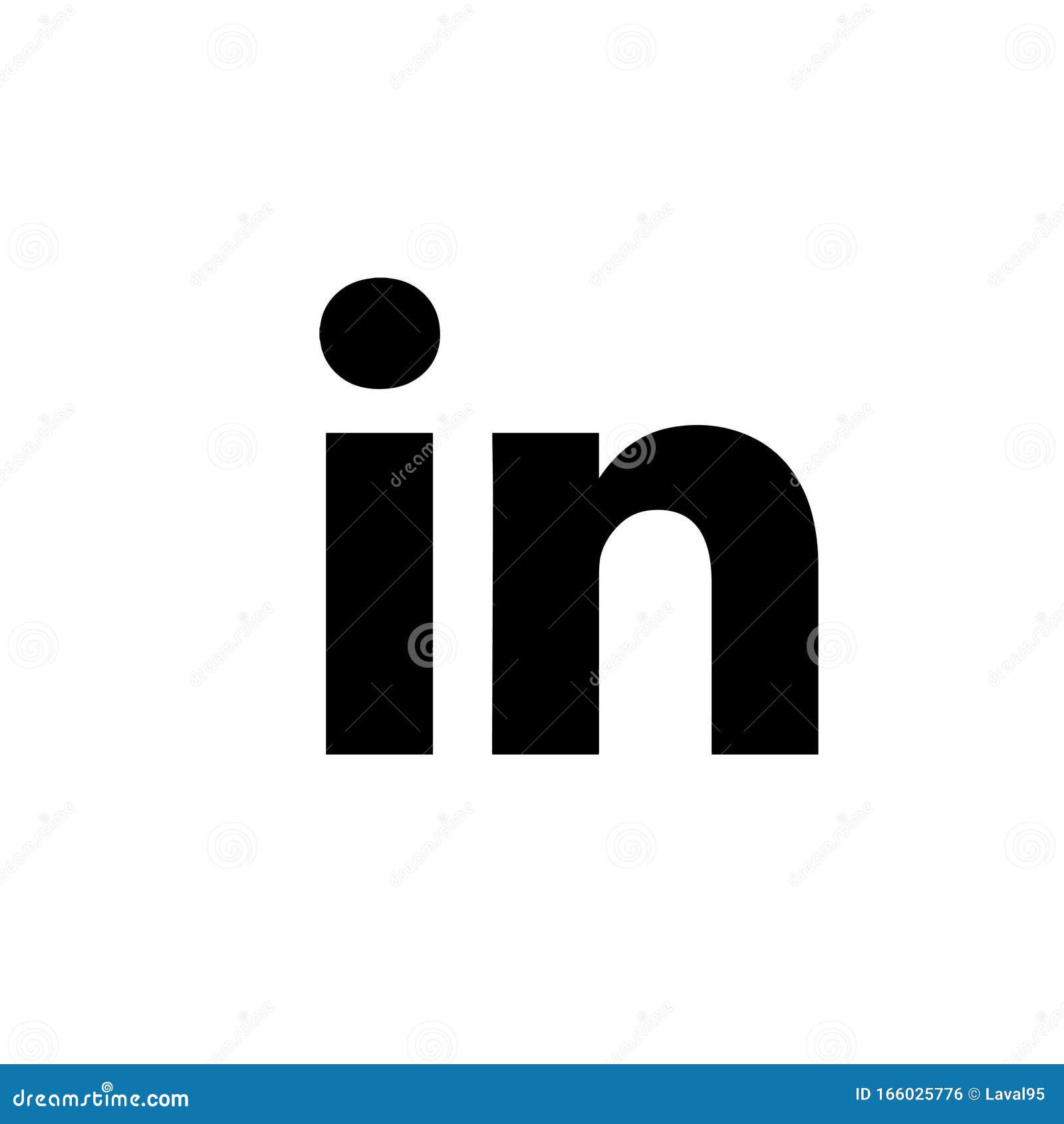 The Linkedin Logo is Shown in Various Square and Circle Shapes on a ...
