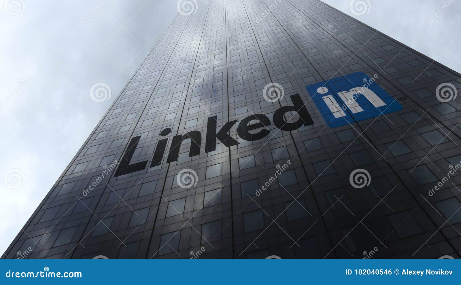 Linkedin Logo Sign Printed On Paper, Cut And Pinned On Cork Bulletin ...