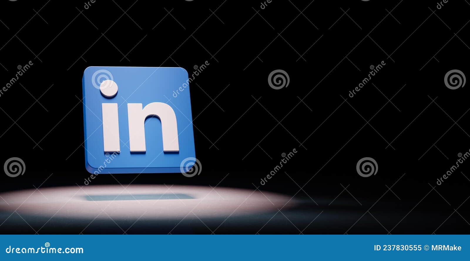 Linkedin Logo Spotlighted on Black Background Editorial Image ...