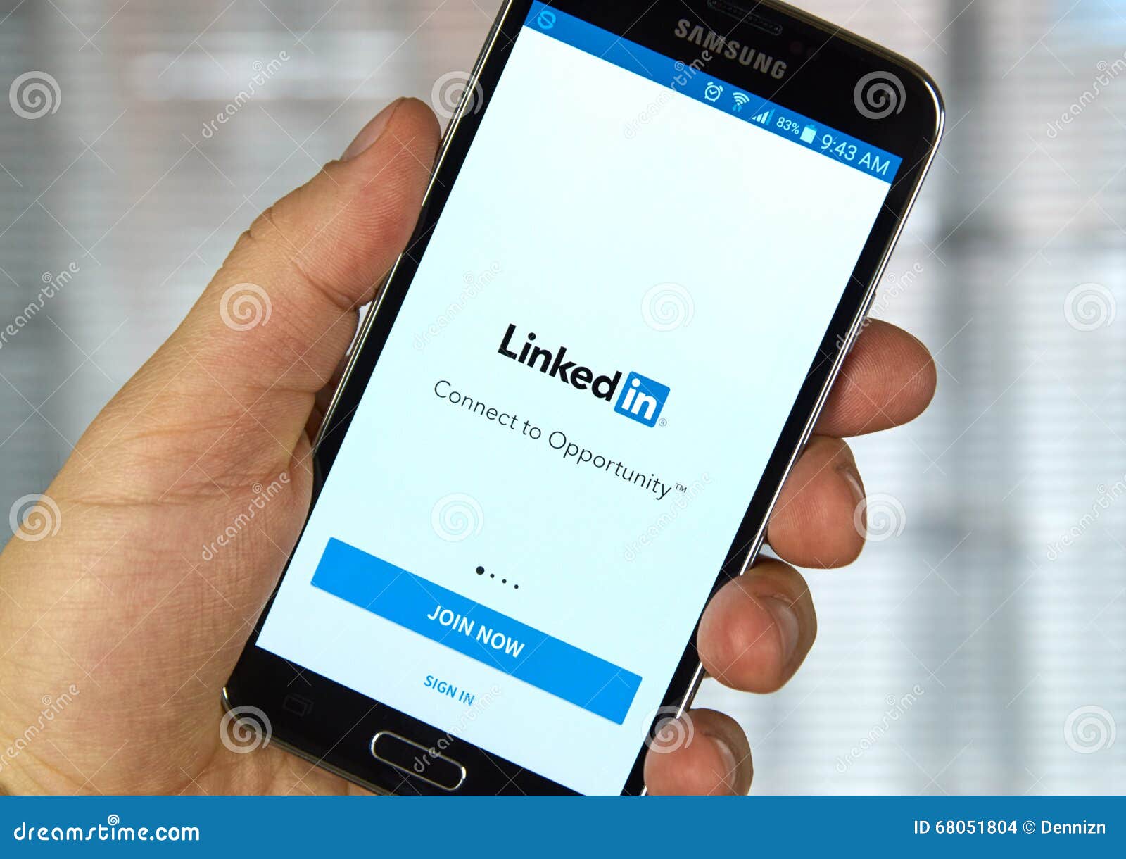 Linkedin Mobile Application on a Cell Phone. Editorial Stock Image ...