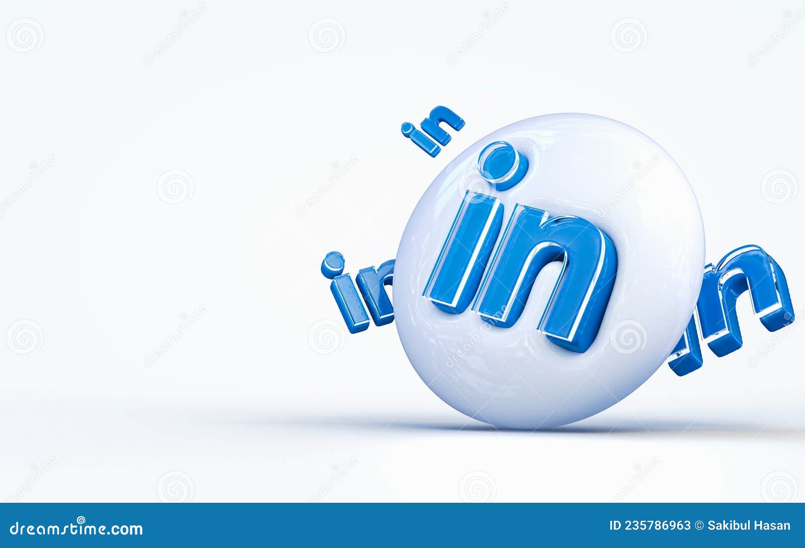 Linkedin Sign Realistic 3d Rendering Iconic Background Editorial Stock ...
