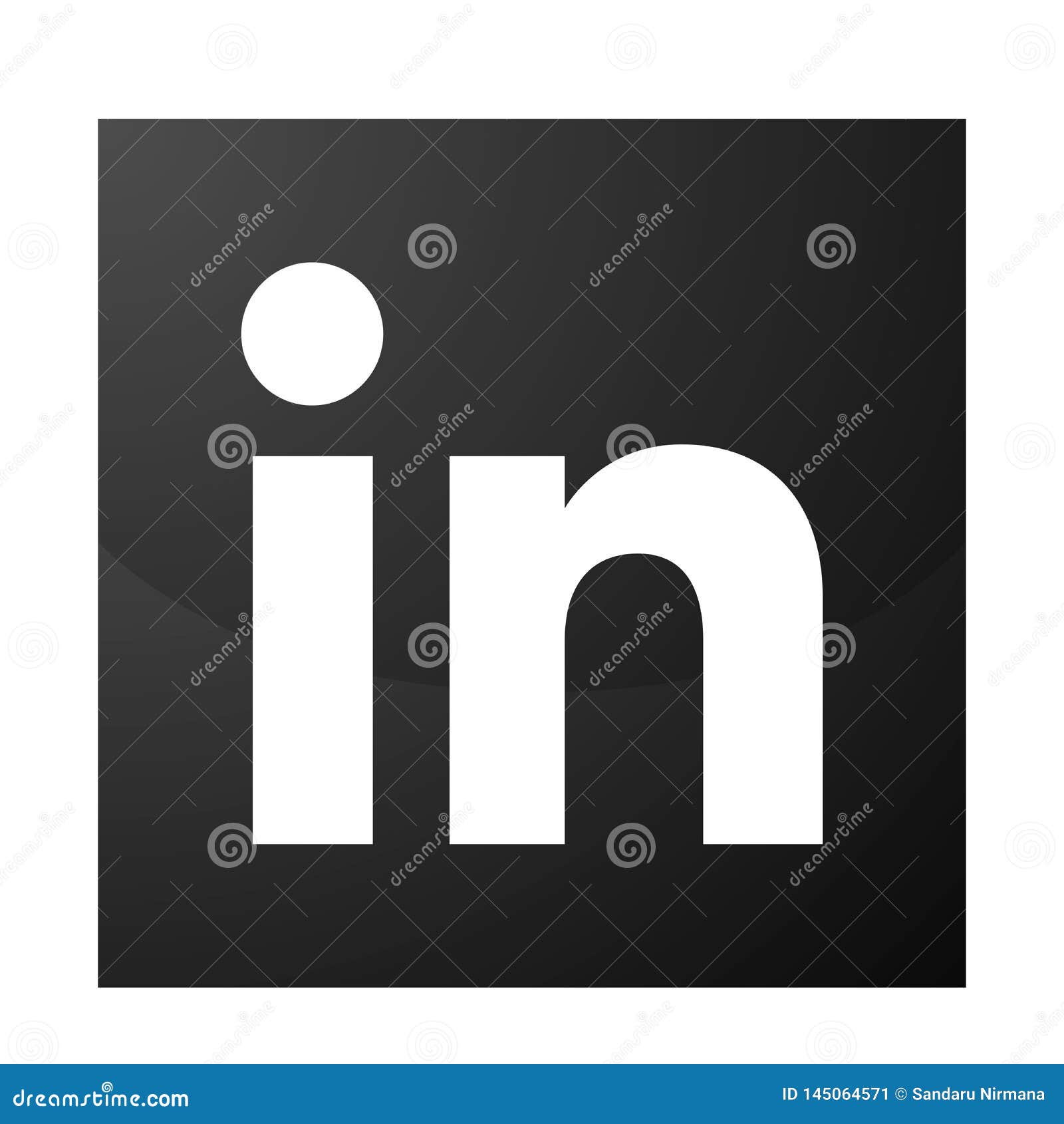 LinkedIn Social Media Icon Logo Vector Element in Red on White ...