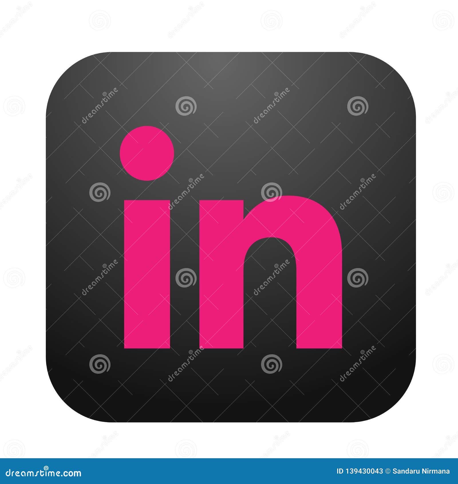 LinkedIn Social Media Icon Logo Vector Element on White Background ... LinkedIn Social Media Icon Logo Vector Element on White Background ...