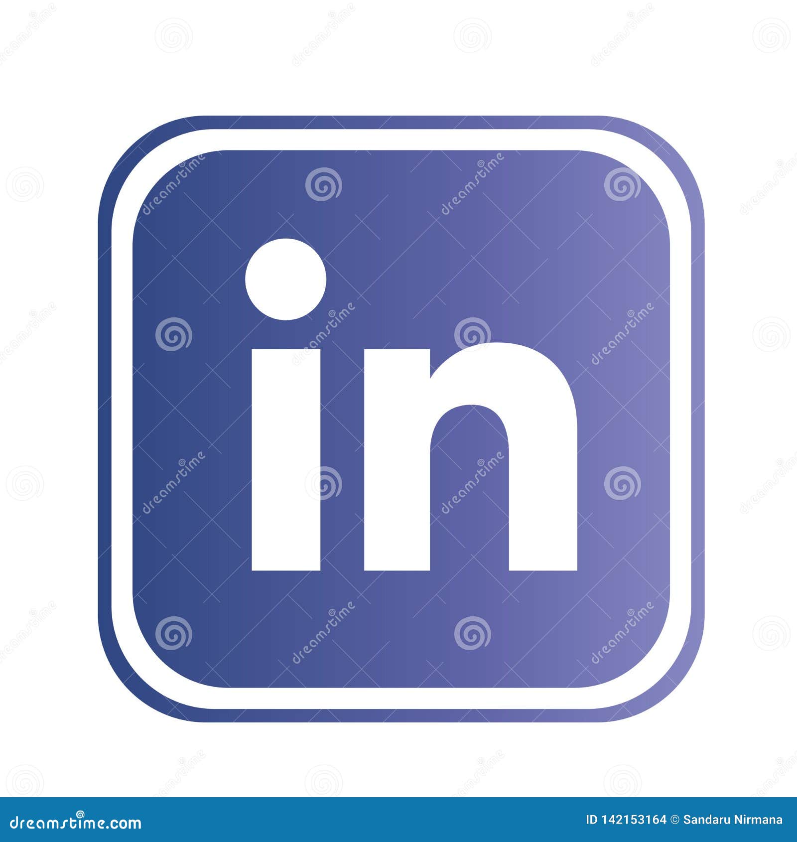 LinkedIn Social Media Icon Logo Vector Element on White Background ... LinkedIn Social Media Icon Logo Vector Element on White Background ...