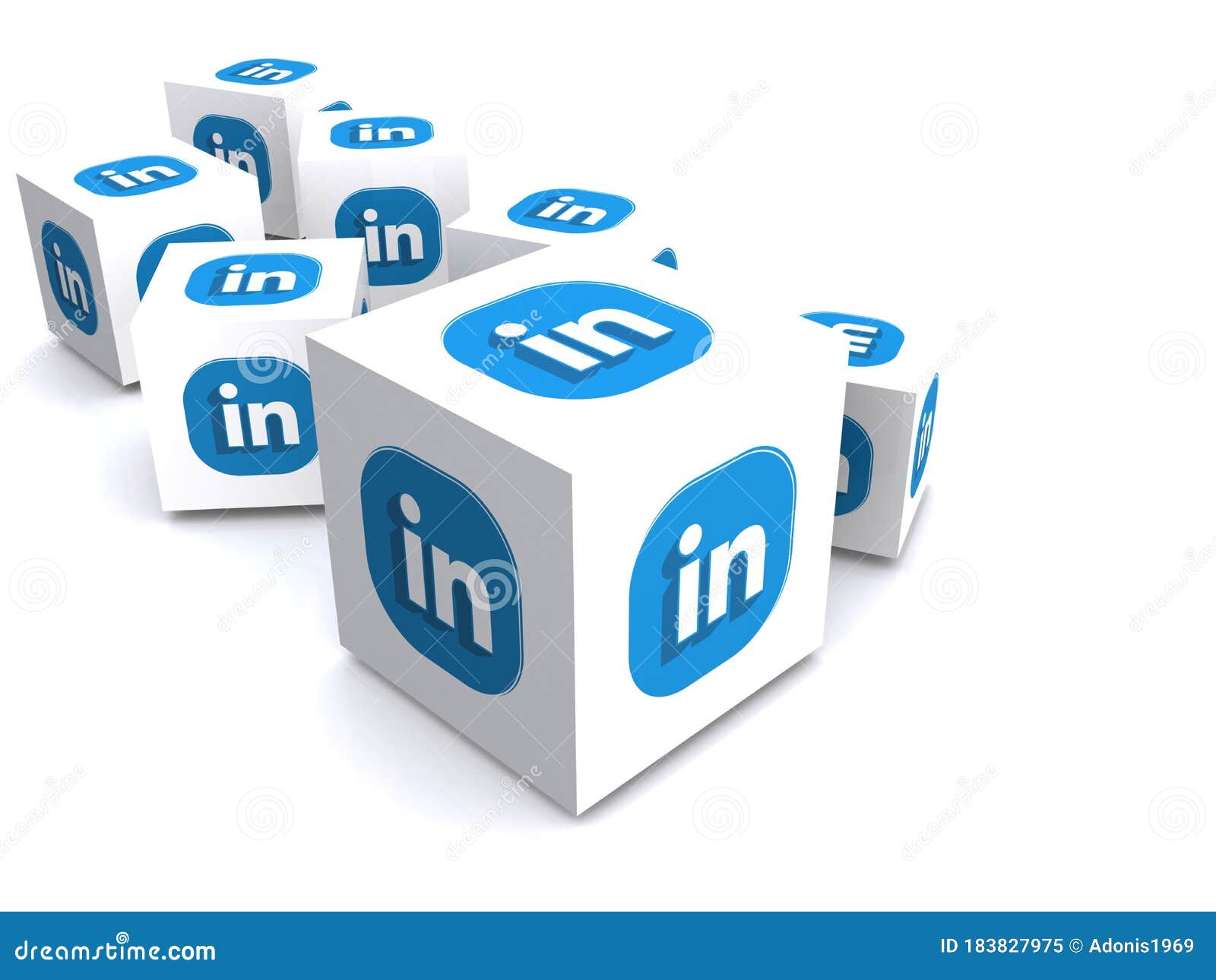 Linkedin Word Blocks Clipart And Illustrations