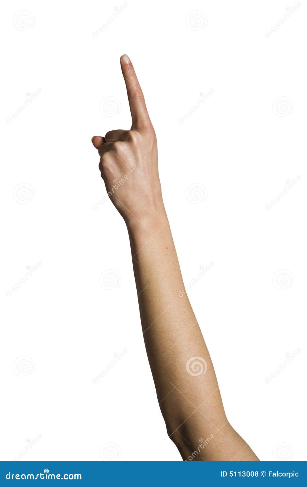 Linker Omhoog Gehouden Hand - Stock Foto - Image of wapen, geïsoleerd ...