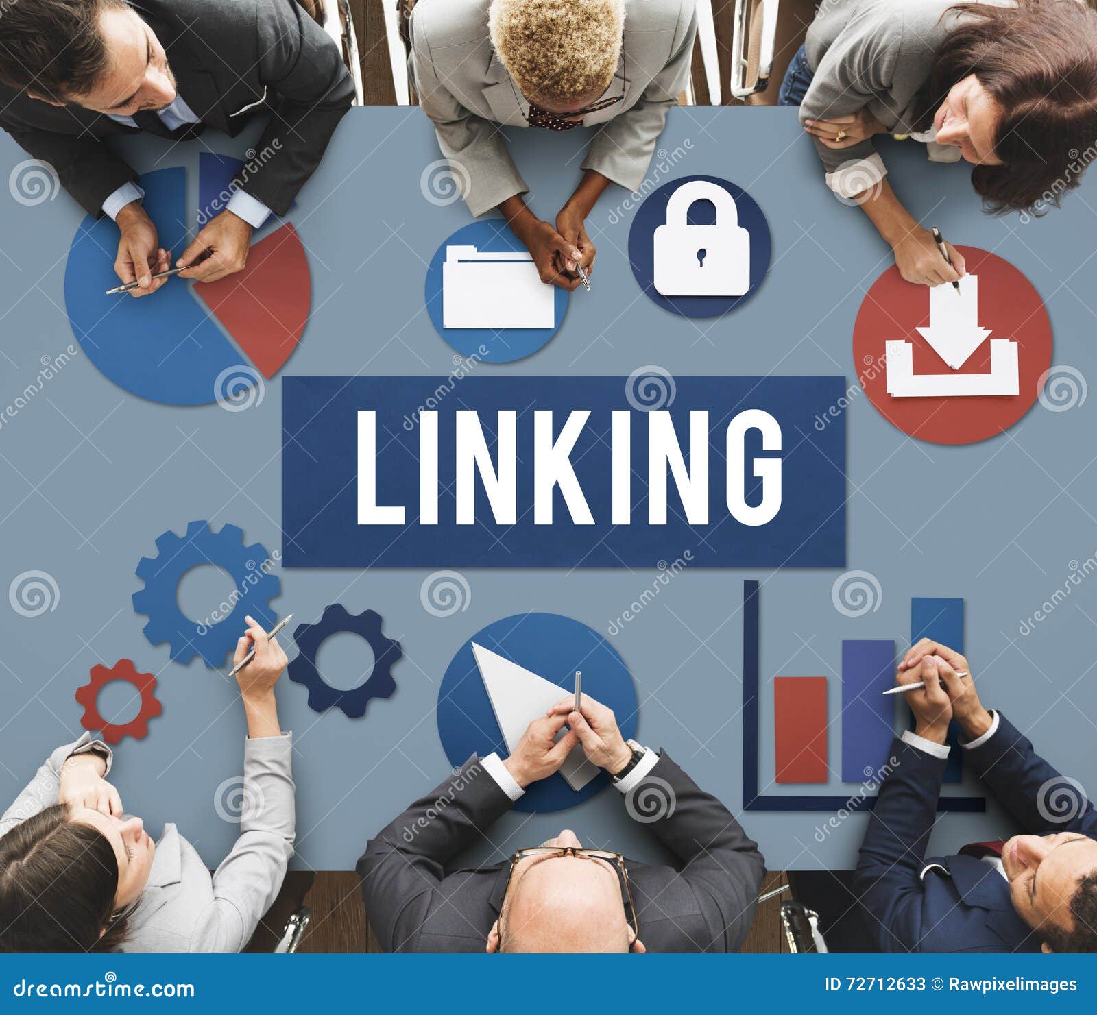 Linking Connection Share Hyperlink Concept Stock Image - Image of place ...