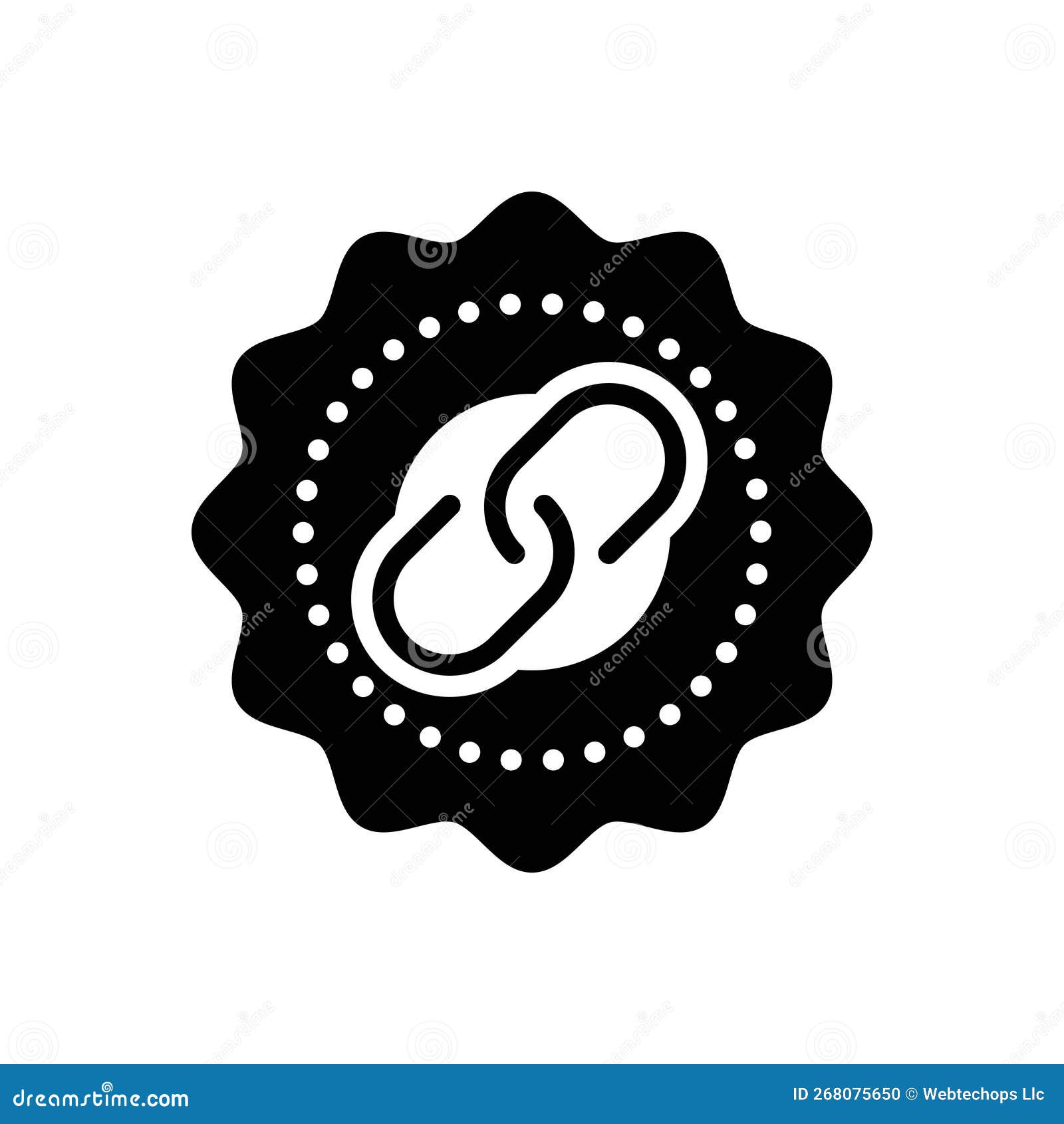 Black Solid Icon for Linking, Connection and Linkage Stock Illustration ...