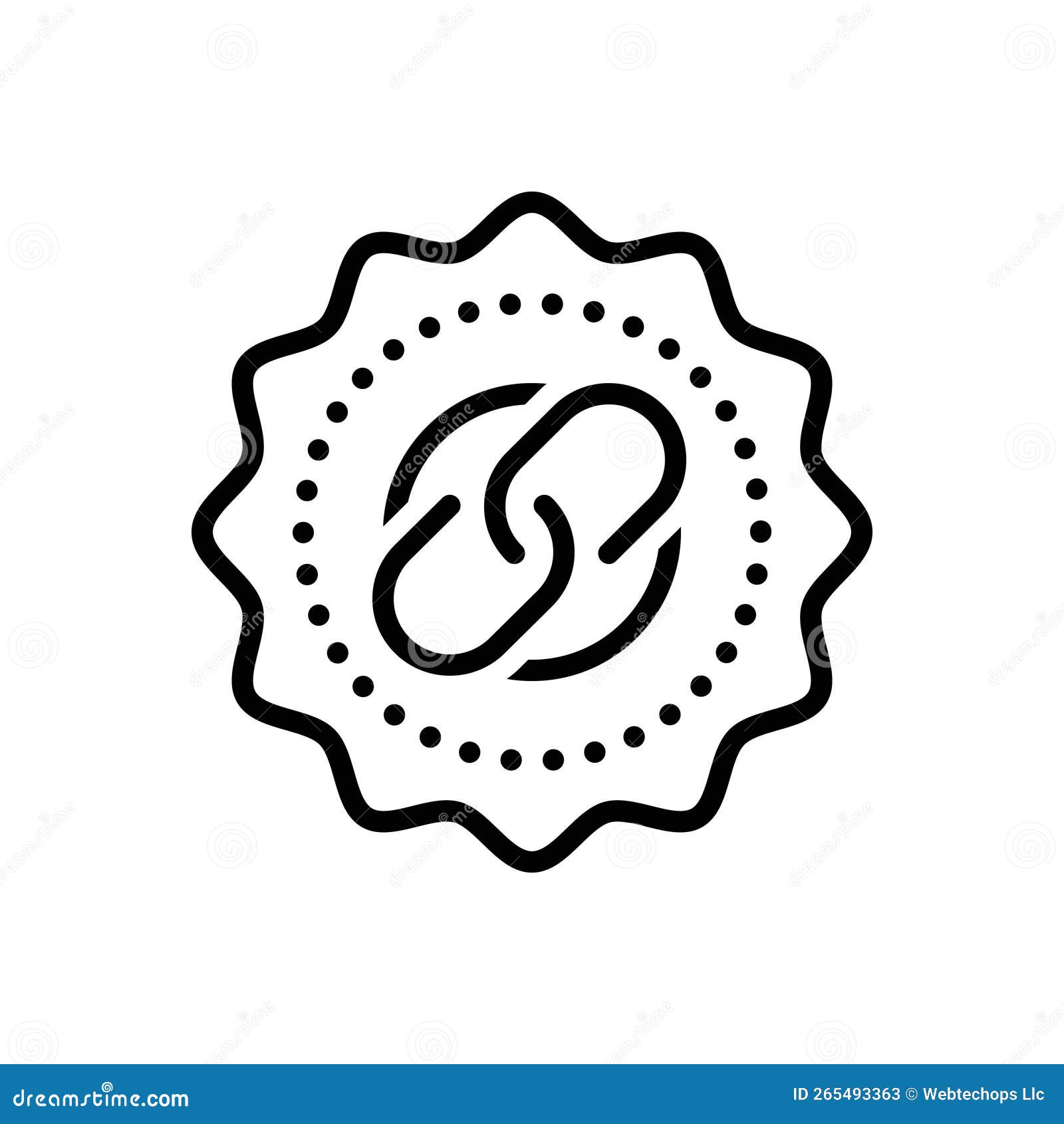 Black Line Icon for Linking, Connection and Join Stock Vector ...