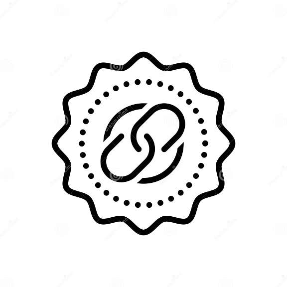Black Line Icon for Linking, Connection and Join Stock Vector ...