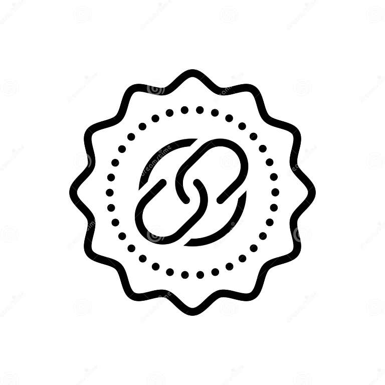 Black Line Icon for Linking, Connection and Join Stock Vector ...