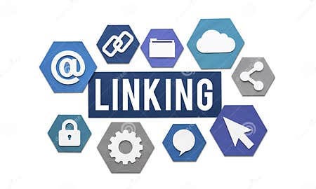 Linking Internet Connection Website Concept Stock Image - Image of ...