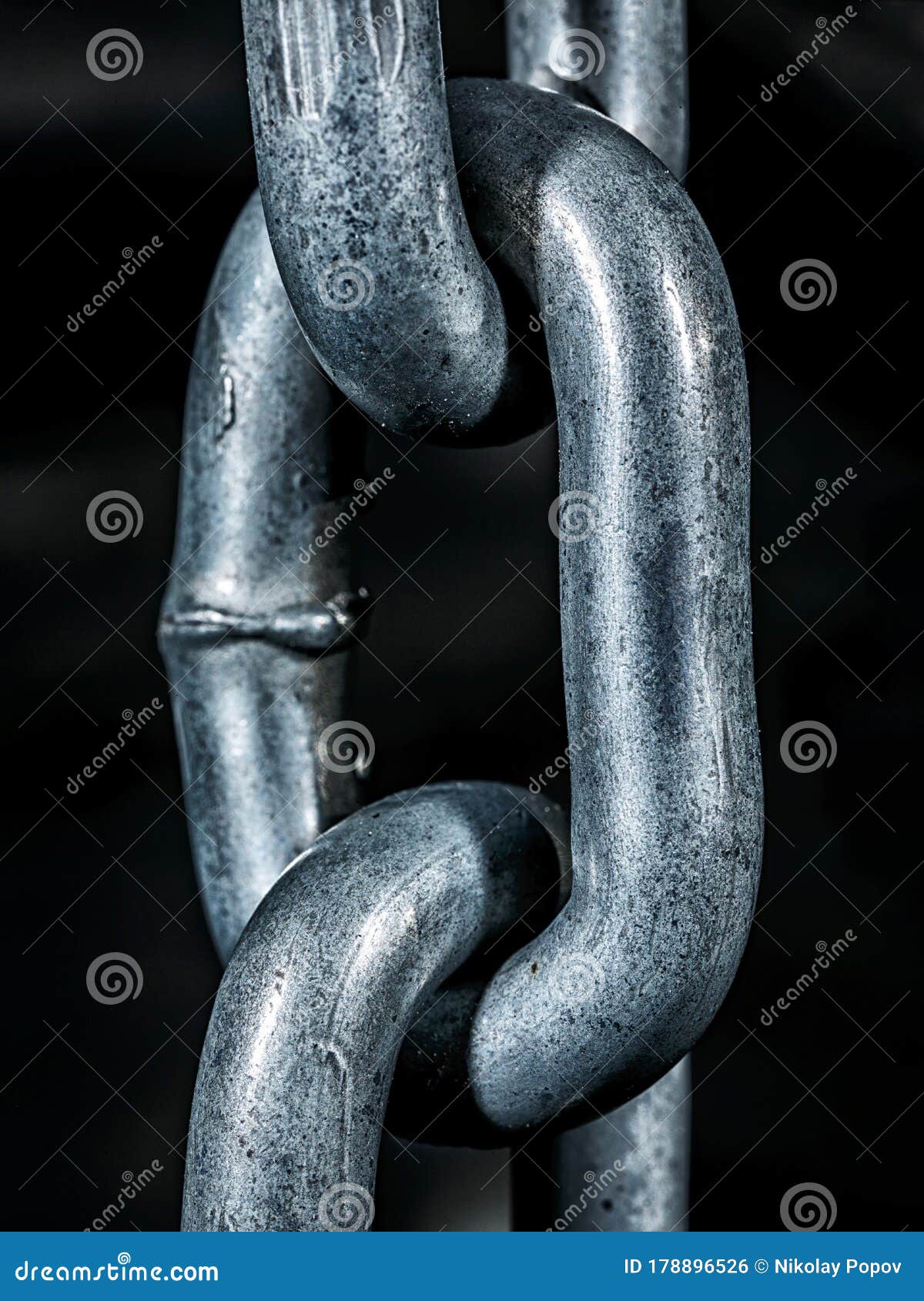 One chain link stock photo. Image of closeup, design - 178896526