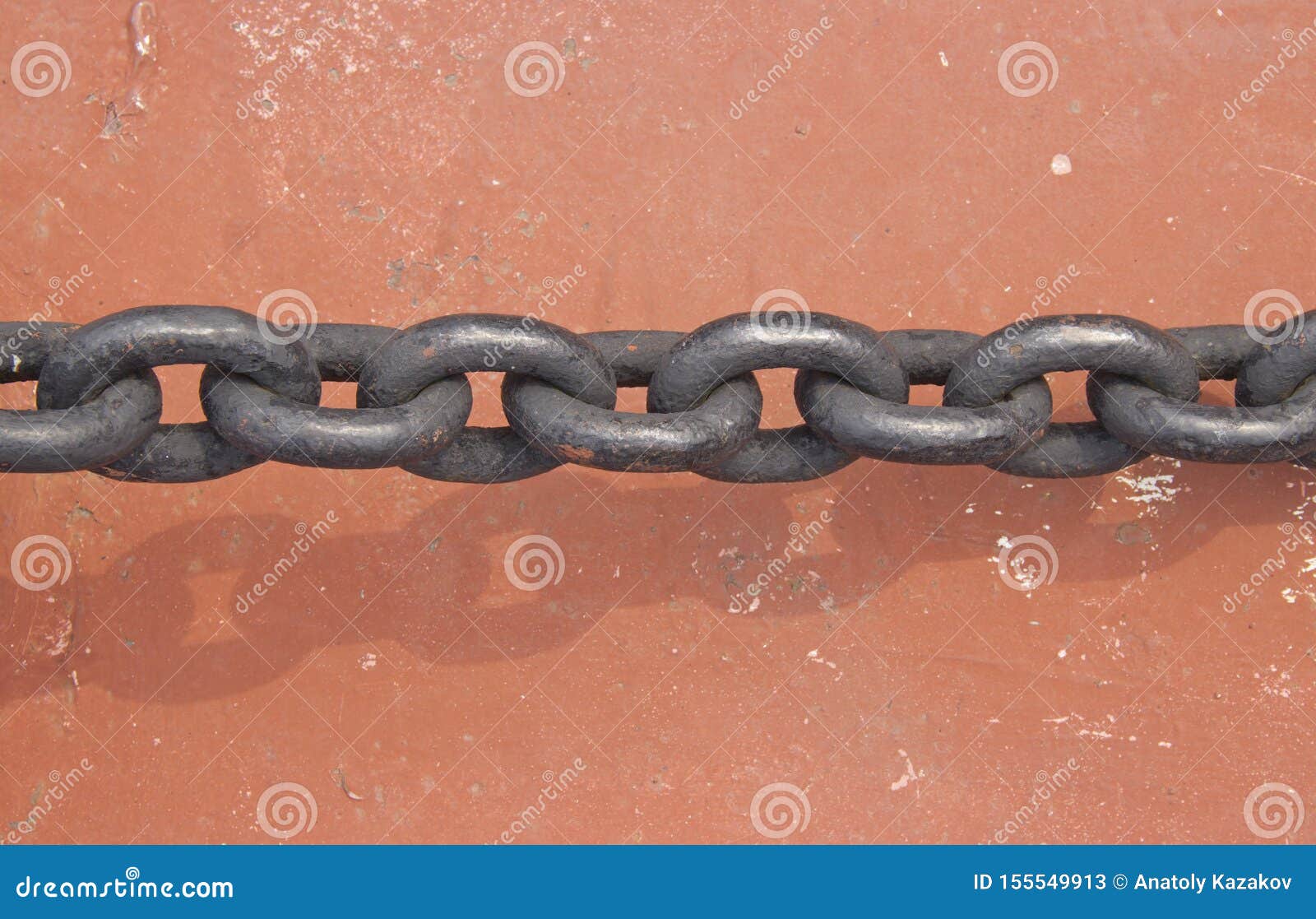 Links of the Old Anchor Chain Stock Image - Image of chain, links ...