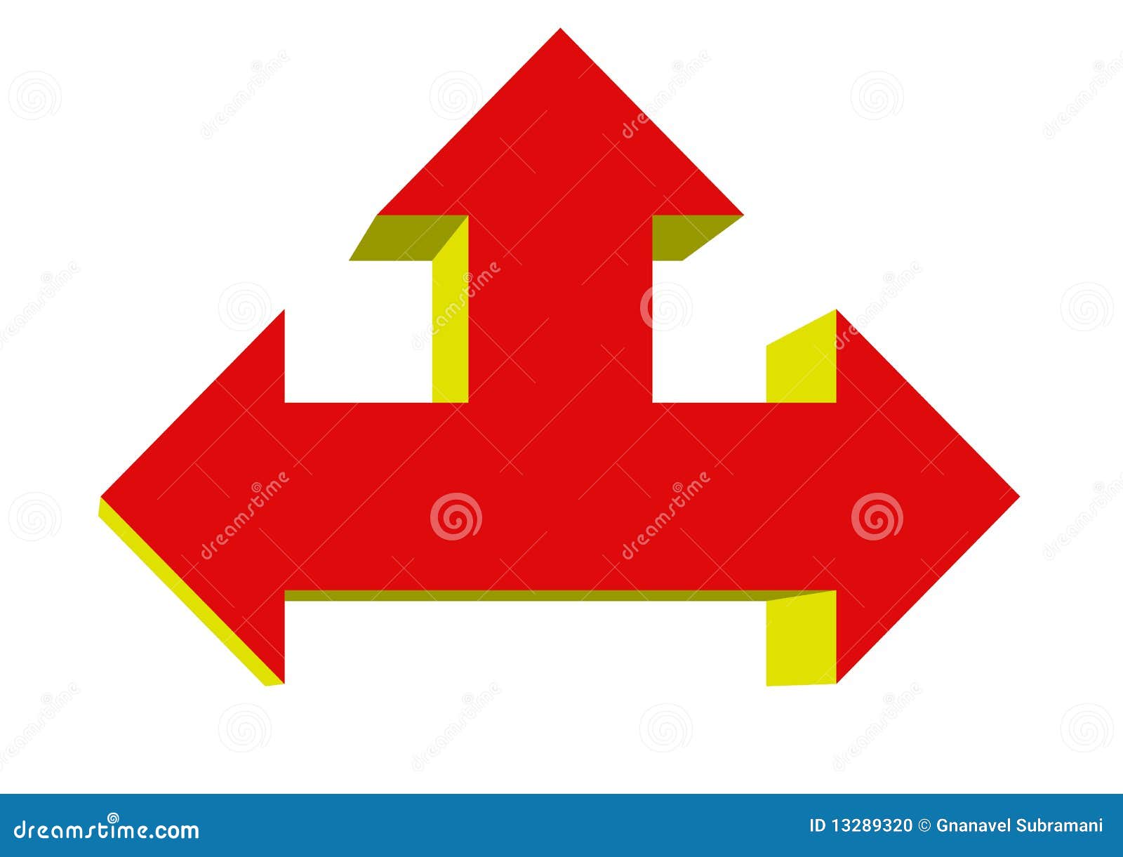 Links-rechtse Omhooggaande Pijl Stock Illustratie - Illustration of ...