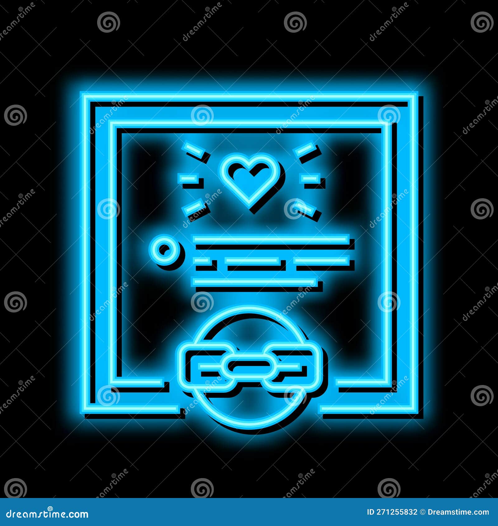 Links from Relevant Contents Neon Glow Icon Illustration Stock Vector ...